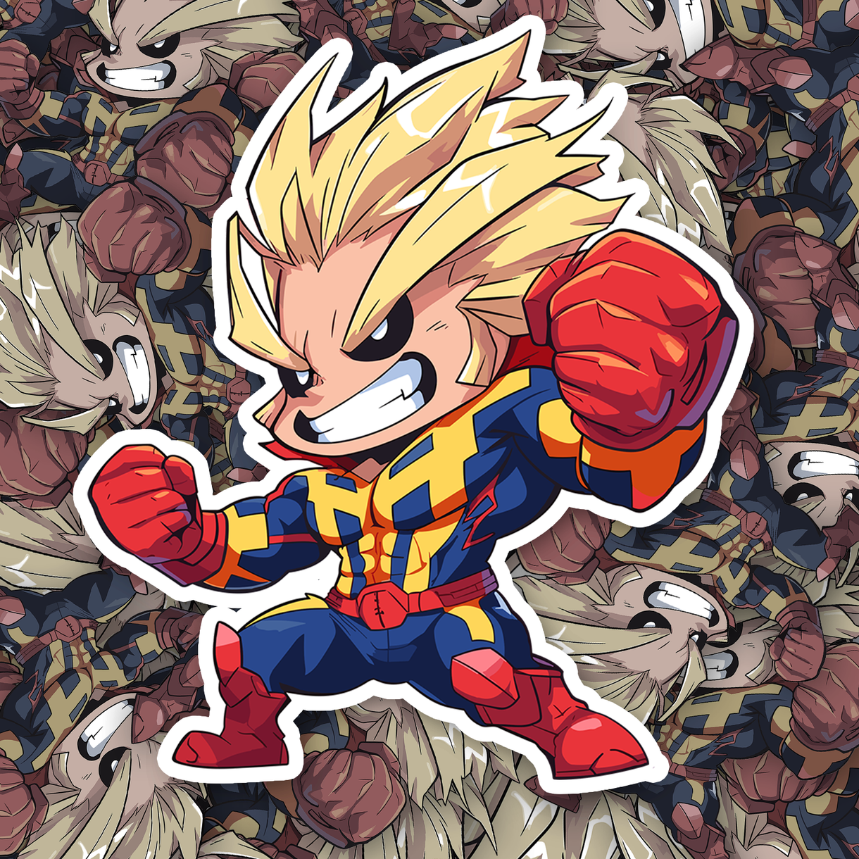 Chibi All Might Sticker - Fast & Free Shipping – Turbo Vinyl