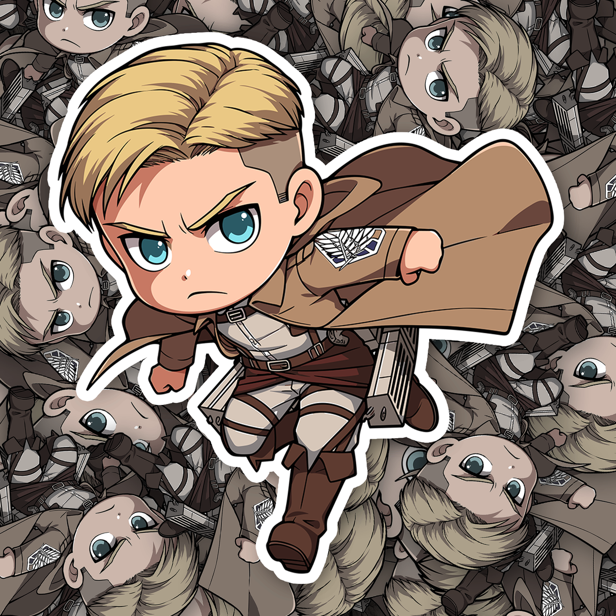 Chibi Erwin Sticker - Fast & Free Shipping – Turbo Vinyl