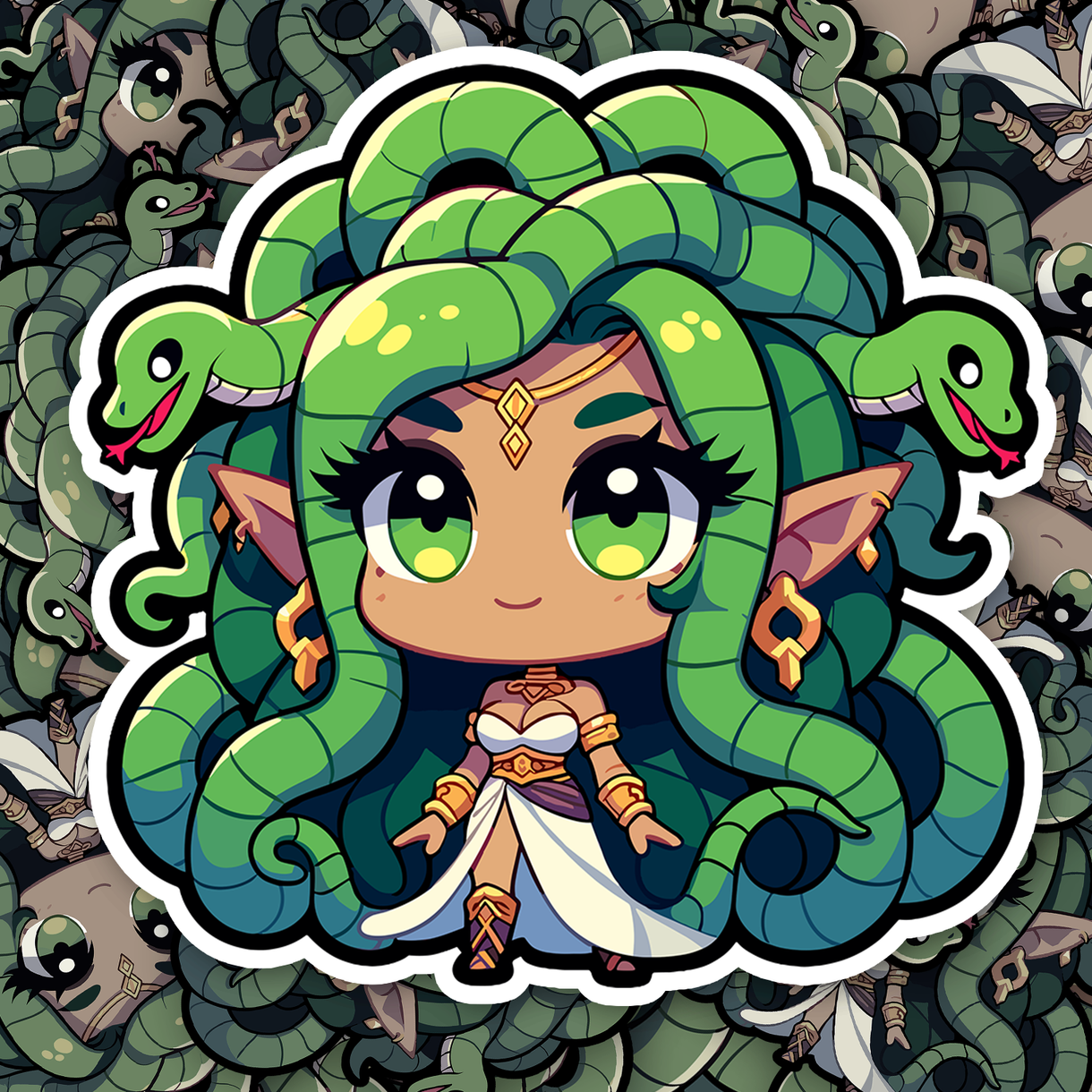 Chibi Medusa Sticker - Fast & Free Shipping – Turbo Vinyl