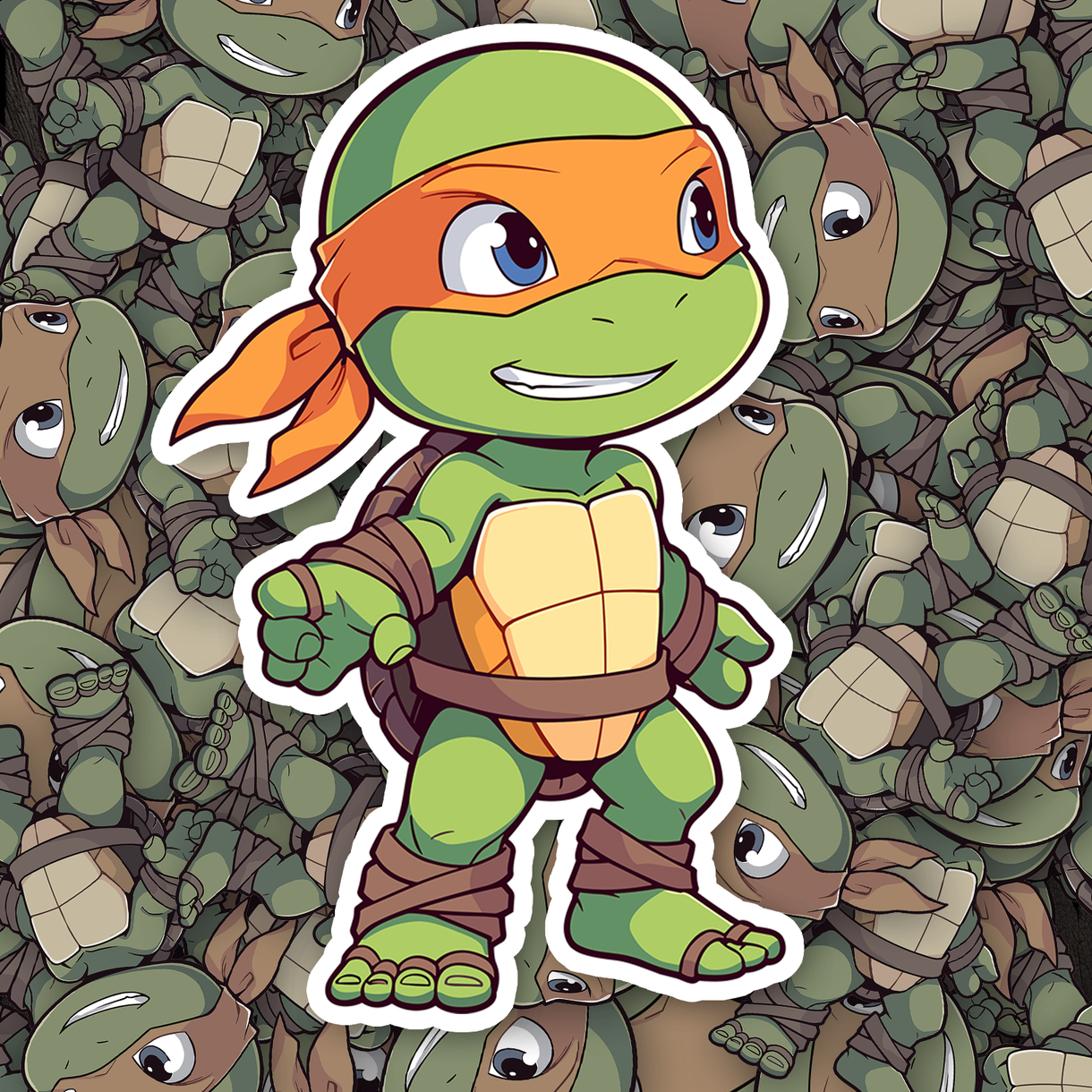 Chibi Michaelangelo Sticker - Fast & Free Shipping – Turbo Vinyl