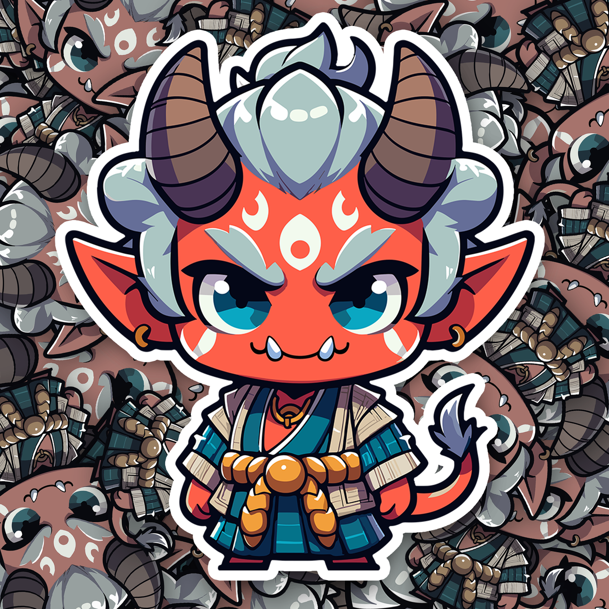 Chibi Oni Sticker - Fast & Free Shipping – Turbo Vinyl