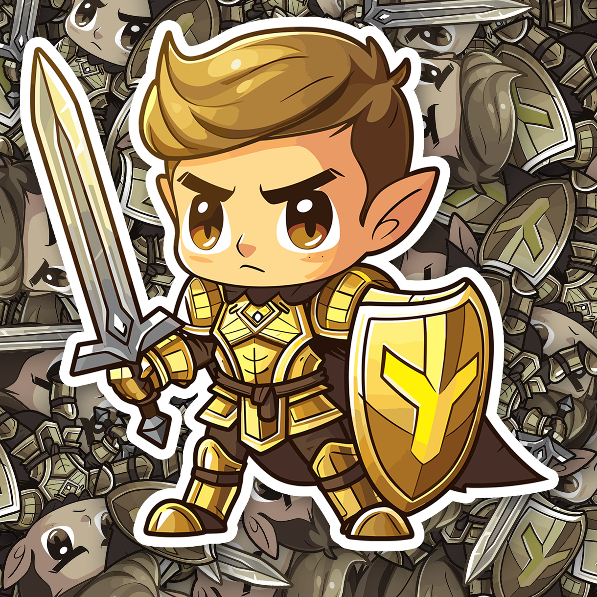 Chibi Paladin Sticker - Fast & Free Shipping – Turbo Vinyl