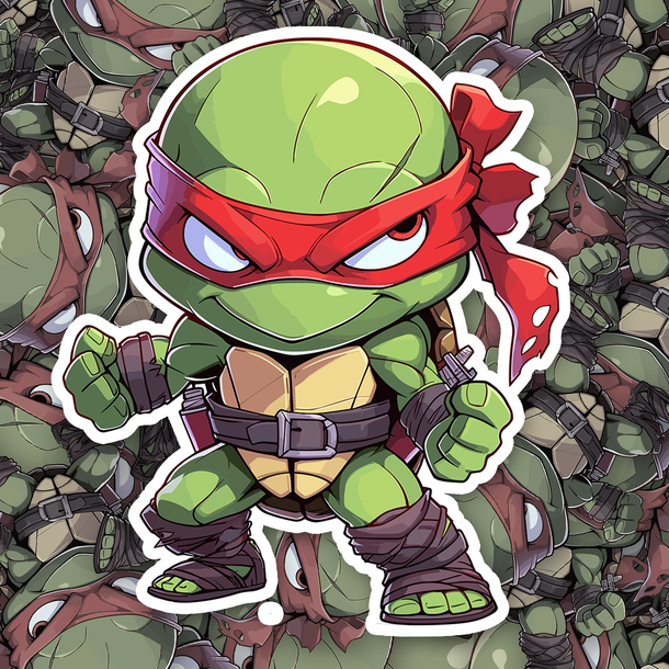 Chibi Raphael Sticker - Fast & Free Shipping – Turbo Vinyl