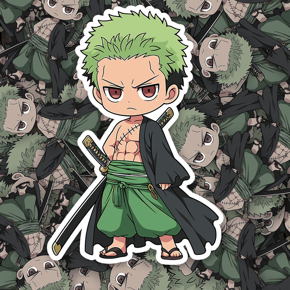 Chibi Zoro Sticker - Fast & Free Shipping – Turbo Vinyl