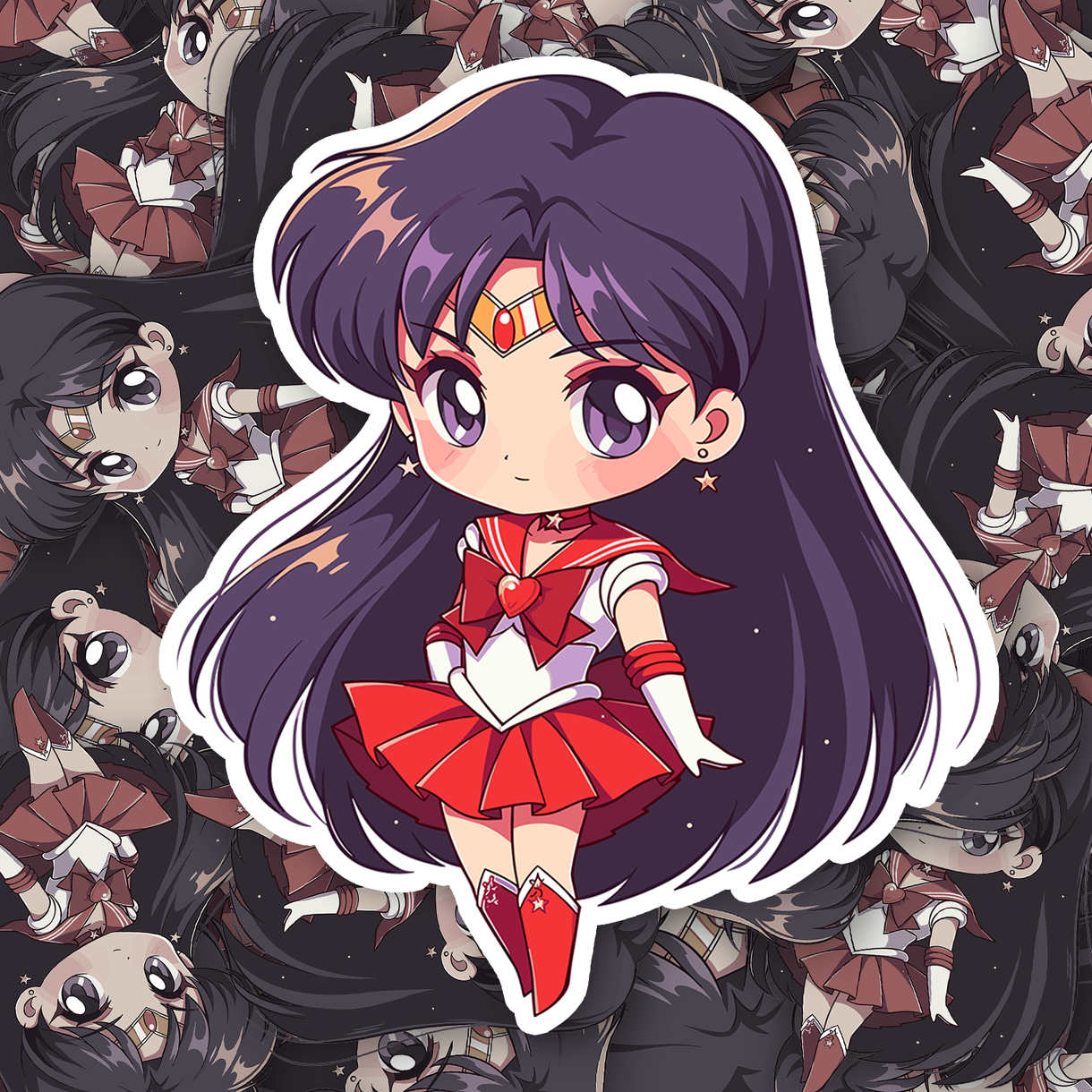 Chibi Sailor Mars Sticker - Fast & Free Shipping – Turbo Vinyl