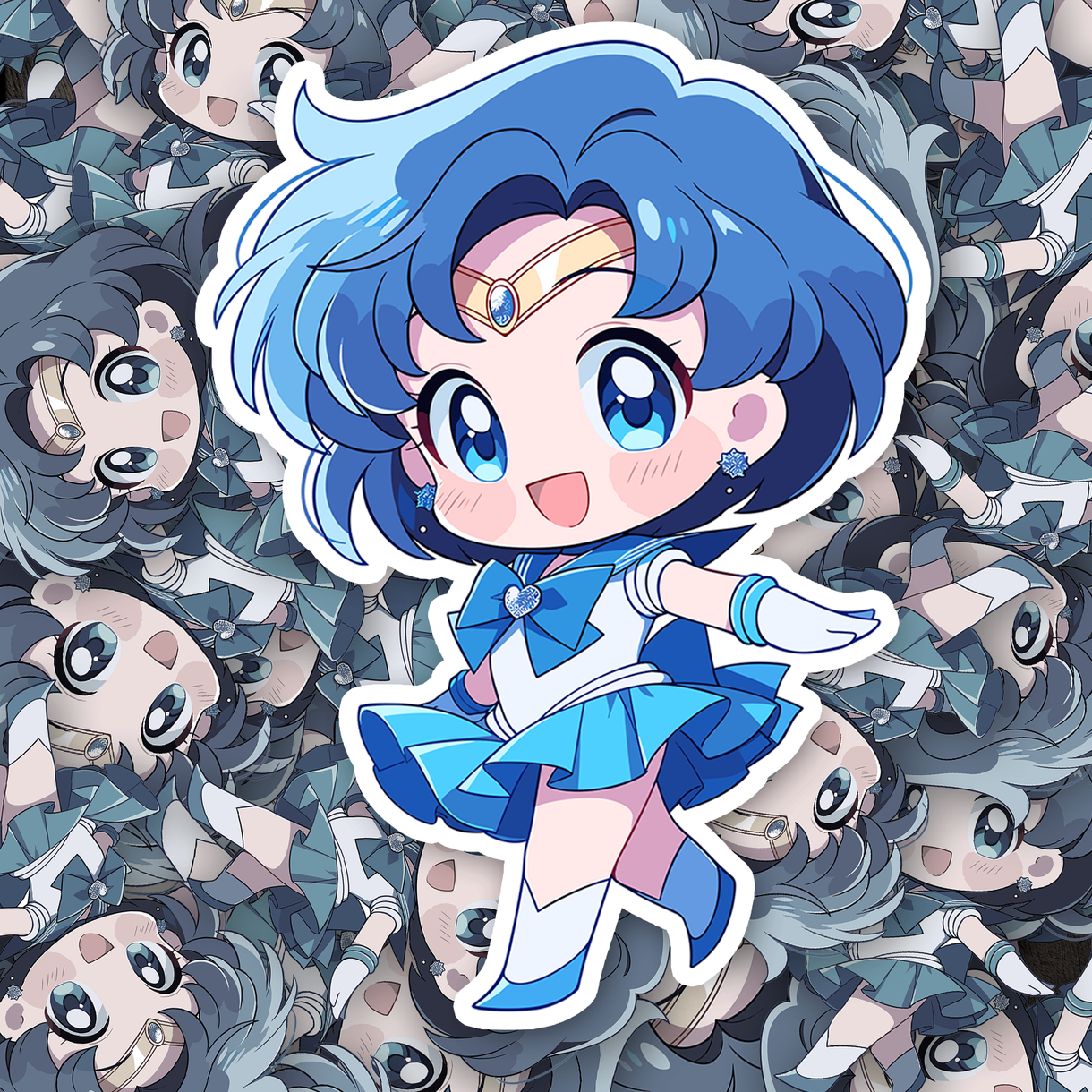 Chibi Sailor Mercury Sticker - Fast & Free Shipping – Turbo Vinyl