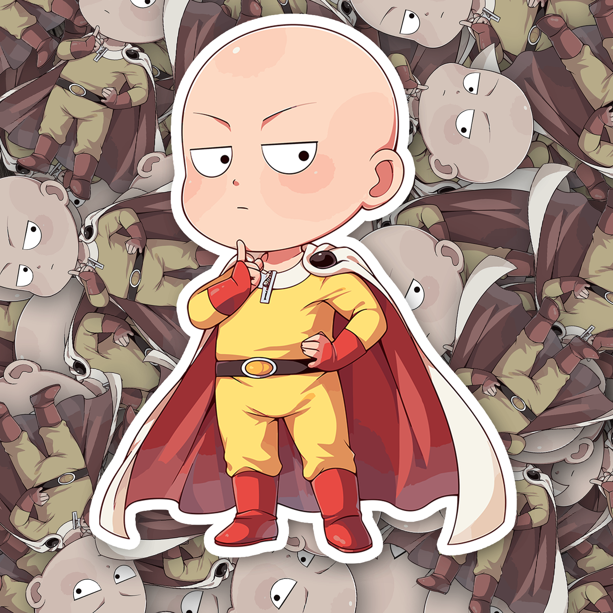 Chibi Saitama Sticker - Fast & Free Shipping – Turbo Vinyl