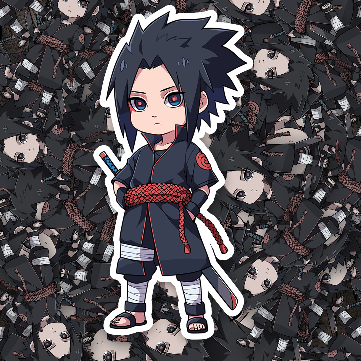 Chibi Sasuke Sticker - Fast & Free Shipping – Turbo Vinyl