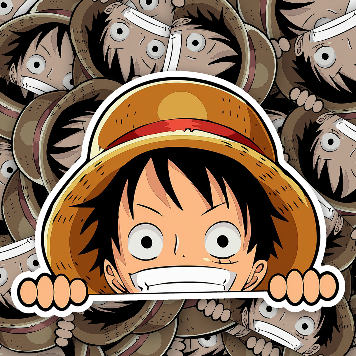 Luffy Peeker Sticker - Fast & Free Shipping – Turbo Vinyl