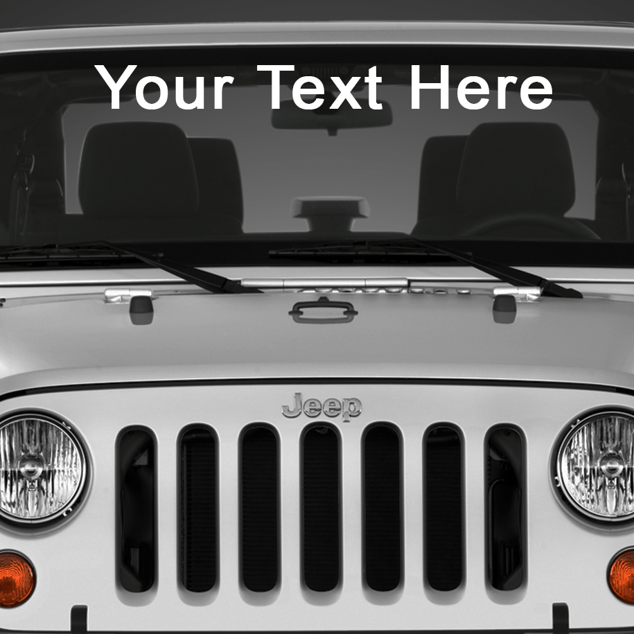 Custom Windshield Text Banner – Turbo Vinyl